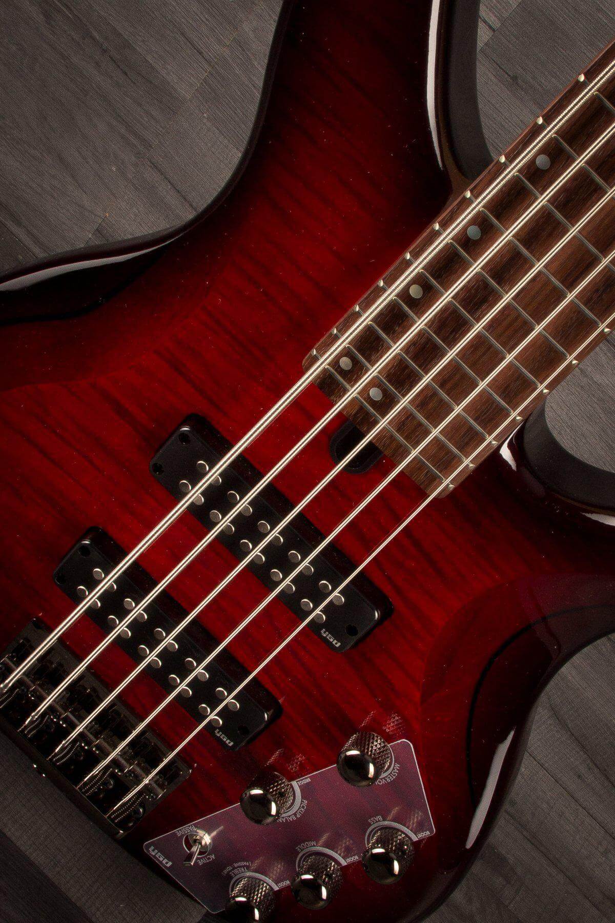 Yamaha TRBX605FM 5 String Bass - Dark Red Burst | Musicstreet guitar